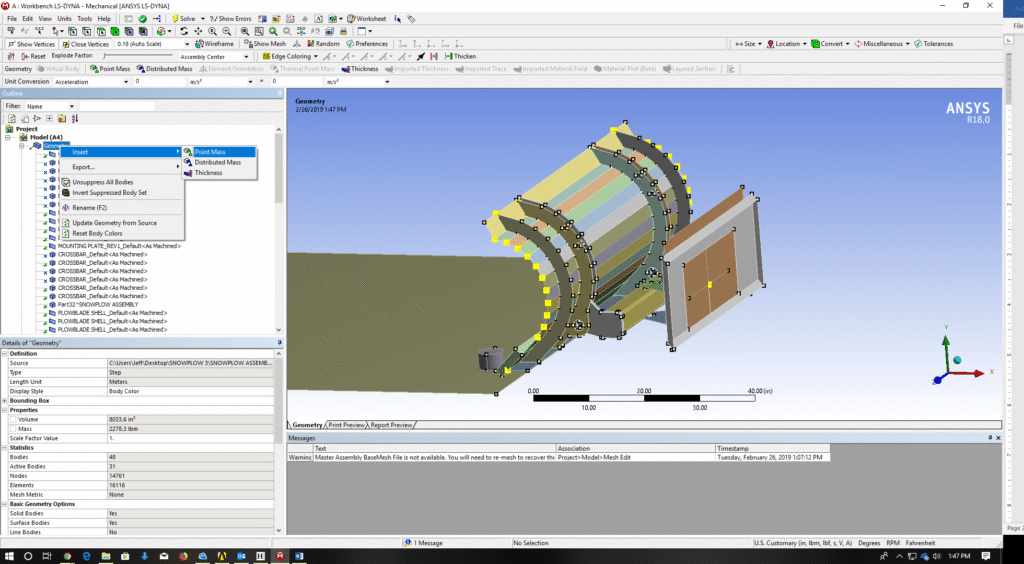 Finite Element Analysis and the Missing Mass